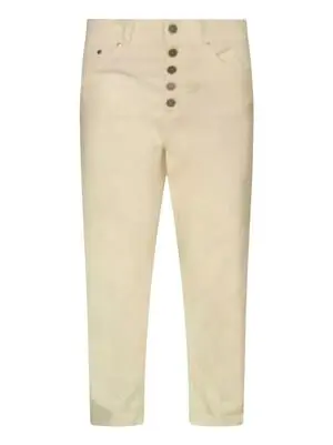 DONDUP Logo-patch Trousers - Neutrals