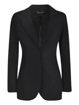 Chiara Boni La Petite Robe Single-button Notched-lapel Blazer - Black