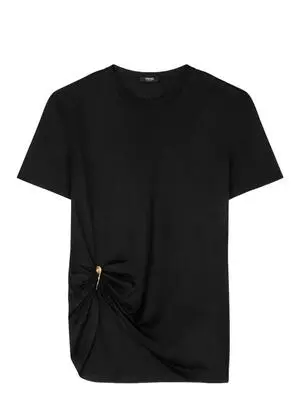 Versace Safety-pin Draped T-shirt - Black