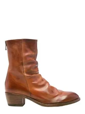 SHOTO 45mm Leather Zip-Fastening Boots