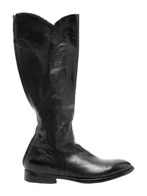 LEMARGO Zipped Knee Boots - Black