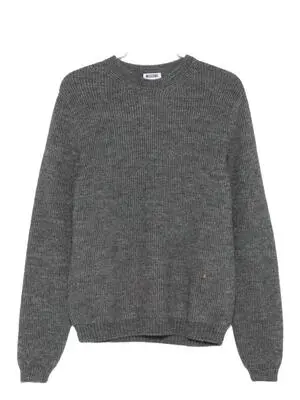 Moschino Ribbed Alpaca Wool Sweater - Grey