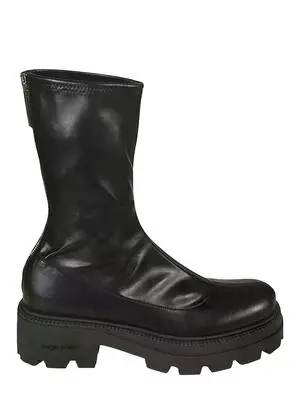 SERGIO ROSSI Milla Zip-detail Platform Boots - Black