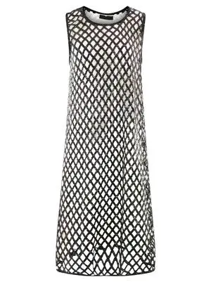MARIA CALDERARA Sequin Net Dress - Black