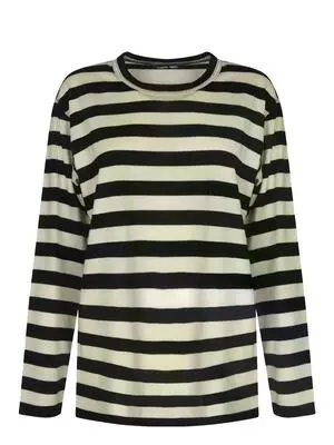 Junya Watanabe Striped Long-sleeve T-shirt - Black
