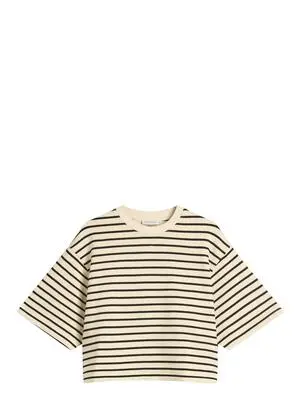 ANINE BING Myers Cropped Stripe T-Shirt