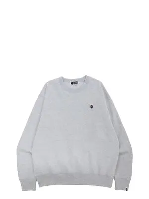 A BATHING APE Ape Head Relaxed Fit Crewneck Sweatshirt Grey