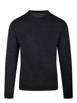 ROBERTO COLLINA Crew-neck Long-sleeve Sweater - Black