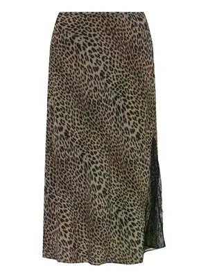 Zadig&Voltaire Lace-insert Midi Skirt - Brown