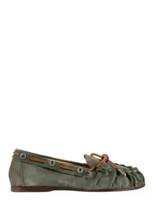 Sartore Embellished Suede Ballet Flats - Green