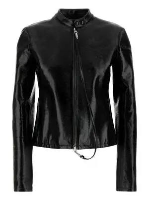 COURREGES City Vinyl-effect Jacket - Black