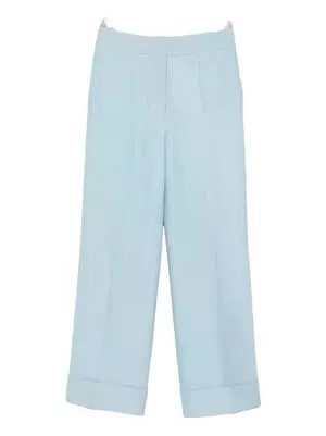 Valentino Garavani Cuffed-hem Tailored Trousers - Blue