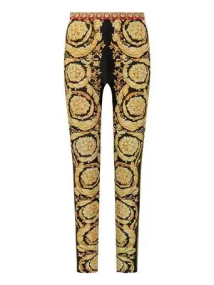 Versace Barocco Print Leggings - Black