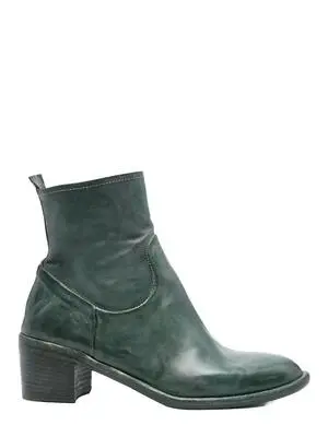KING TARTUFOLI 60mm Zip-detail Block-heel Boots - Green