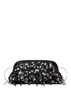 Alberta Ferretti Embellished Clutch - Black