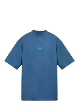 Balenciaga Laurel Cotton T-shirt - Blue