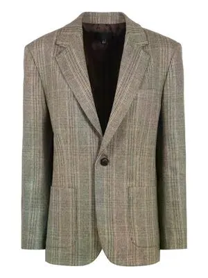 NILI LOTAN Checked Lapel Blazer