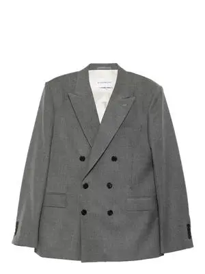 Givenchy Peak-lapel Wool Blazer - Grey