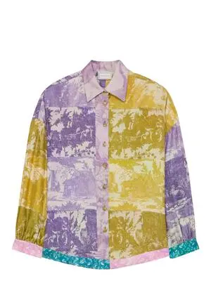 PIERRE-LOUIS MASCIA Aloe Printed Shirt - Yellow
