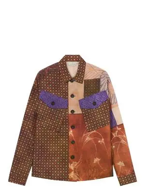 PIERRE-LOUIS MASCIA Fourneous Printed Jacket - Brown