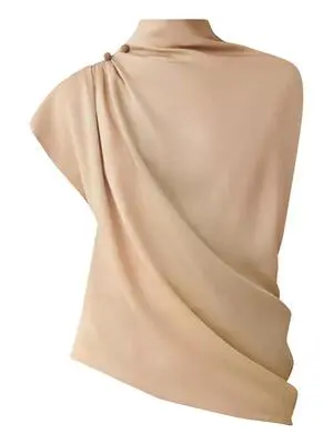 FABIANA FILIPPI Draped High-Neck Blouse