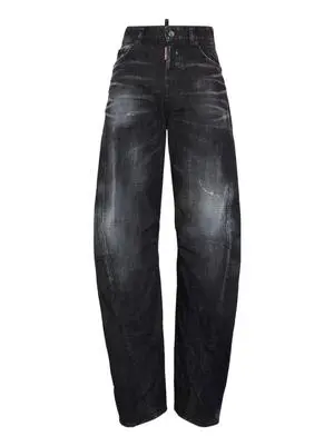 Dsquared2 Washed Tapered Jeans - Black