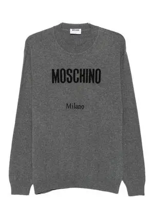Moschino Logo-print Sweater - Grey