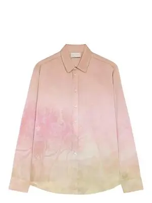 PIERRE-LOUIS MASCIA Landscape-print Shirt - Pink
