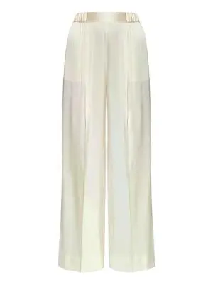 FORTE_FORTE Pleated Straight-leg Trousers - Neutrals