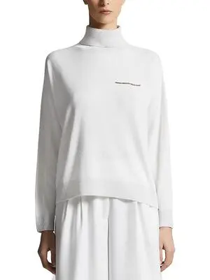 Peserico Cashmere Turtleneck Sweater - Natural White