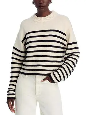 Proenza Schouler White Label Nia Striped Sweater - White/black