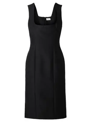 SALON 1884 Balestra Cotton And Silk-blend Midi Dress - Black