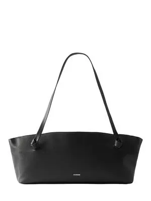 JIL SANDER Knot Leather Shoulder Bag - Black