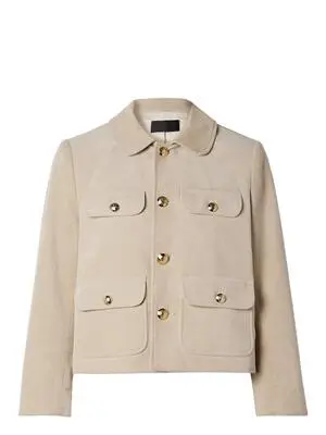 NILI LOTAN Chamonix Cropped Corduroy Jacket - Neutrals