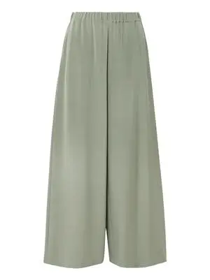 Max Mara Bonn Silk-blend Pants - Green