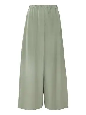 Max Mara Bonn Silk-Blend Pants Sage Green