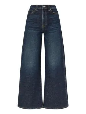 Khaite KHAITE Dane High-Rise Wide-Leg Jeans Blue