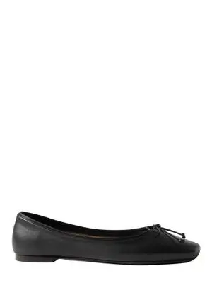 Khaite Charlotte Leather Ballet Flats - Black