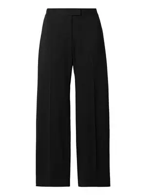 Khaite Cam Woven Straight-leg Pants - Black