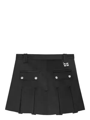GANNI Logo-plaque Mini Skirt - Black