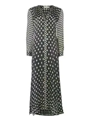 TEMPERLEY LONDON Cowrie Print Buttoned Coat - Black
