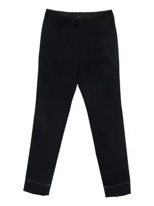 Brioni Contrast-stitching Trousers - Blue