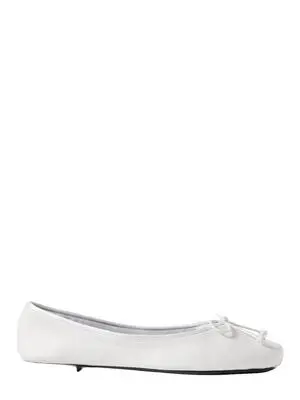Khaite Charlotte Leather Ballet Flats - White
