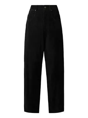 Isabel Marant Darielle Suede Tapered Trousers - Black