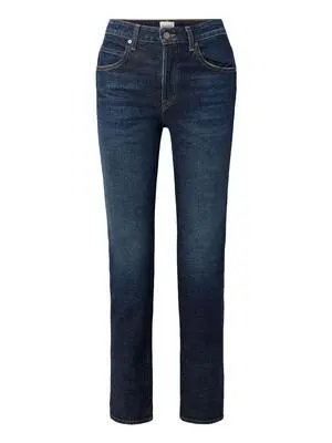 Khaite Viv High-rise Slim-leg Jeans - Blue