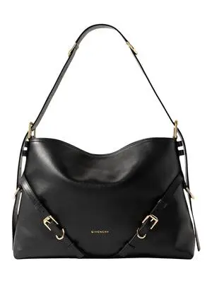 Givenchy Voyou Medium Leather Shoulder Bag - Black