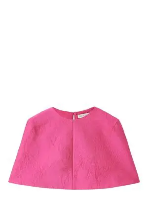 EMILIA WICKSTEAD Virginie Cloqué Cape Bright Pink
