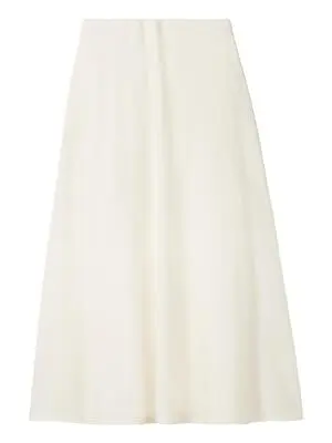 Brunello Cucinelli Wool-blend A-line Midi Skirt - Off-white