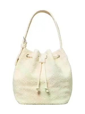 Tory Burch Textured Bucket Bag - White