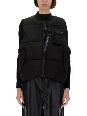 Alpha Industries Quilted Gilet With Chest Pocket - Black